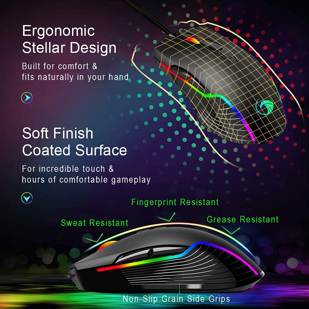 NPET M70 Wired Gaming Mouse 7200 DPI 7 Programmable Buttons – NPET ...